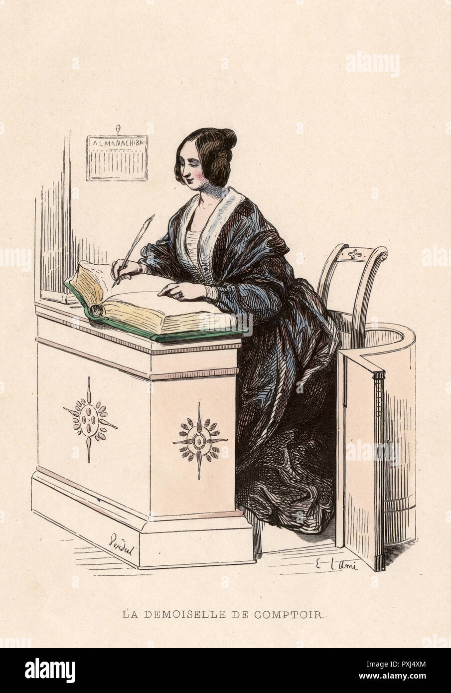 FEMALE CASHIER 1850 Stock Photo - Alamy