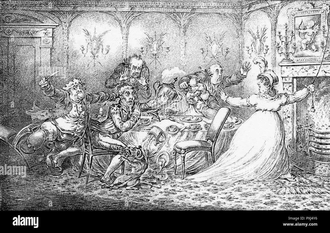 WOMAN RINGS BELL Stock Photo - Alamy