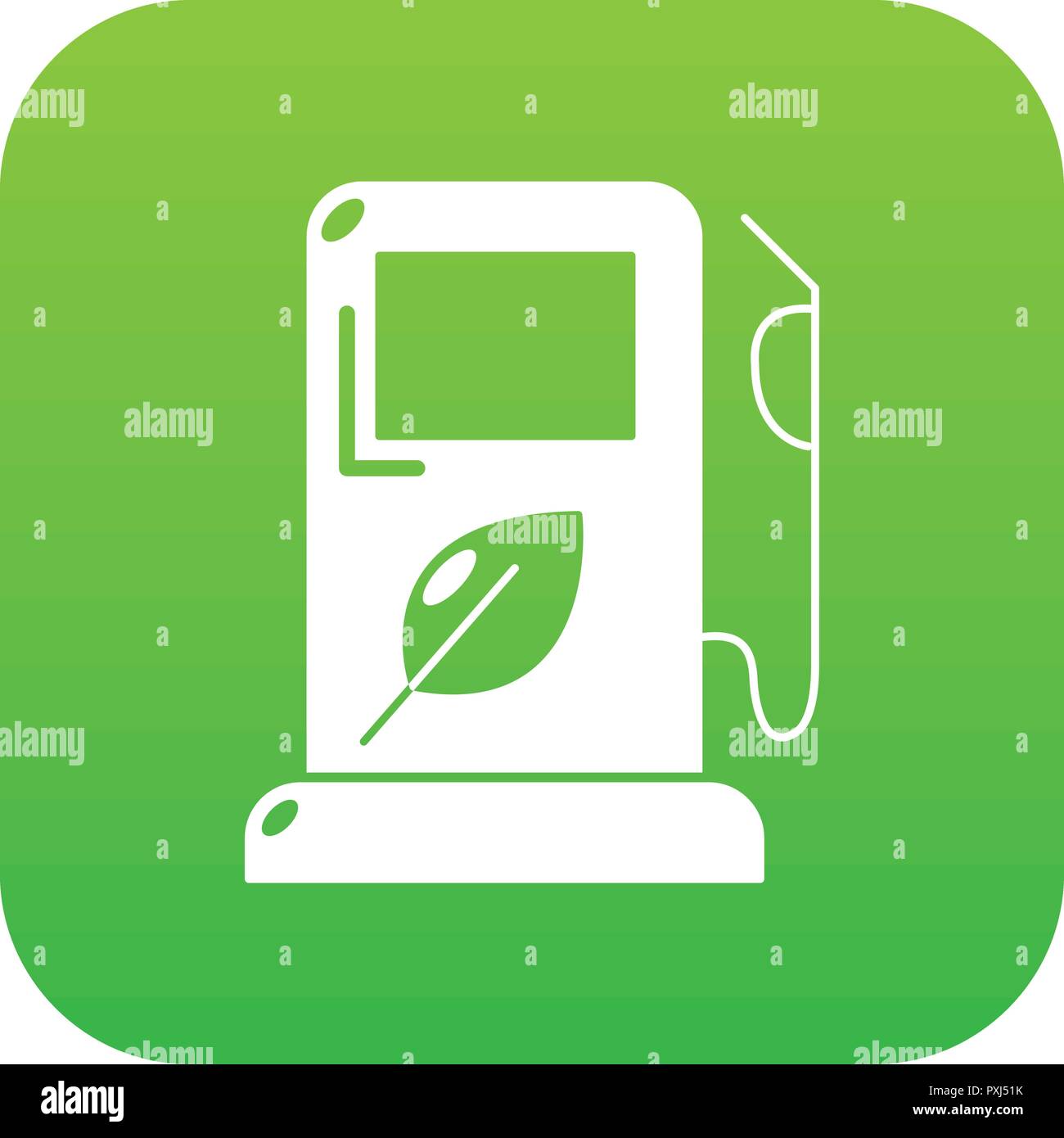 Eco gas station icon green vector Stock Vector Image & Art - Alamy