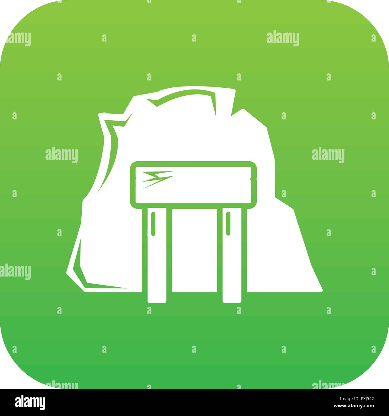 Cave rock entrance green Stock Vector Images - Alamy