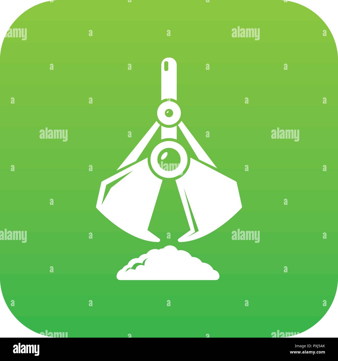 Excavator bucket icon green vector Stock Vector Image & Art - Alamy