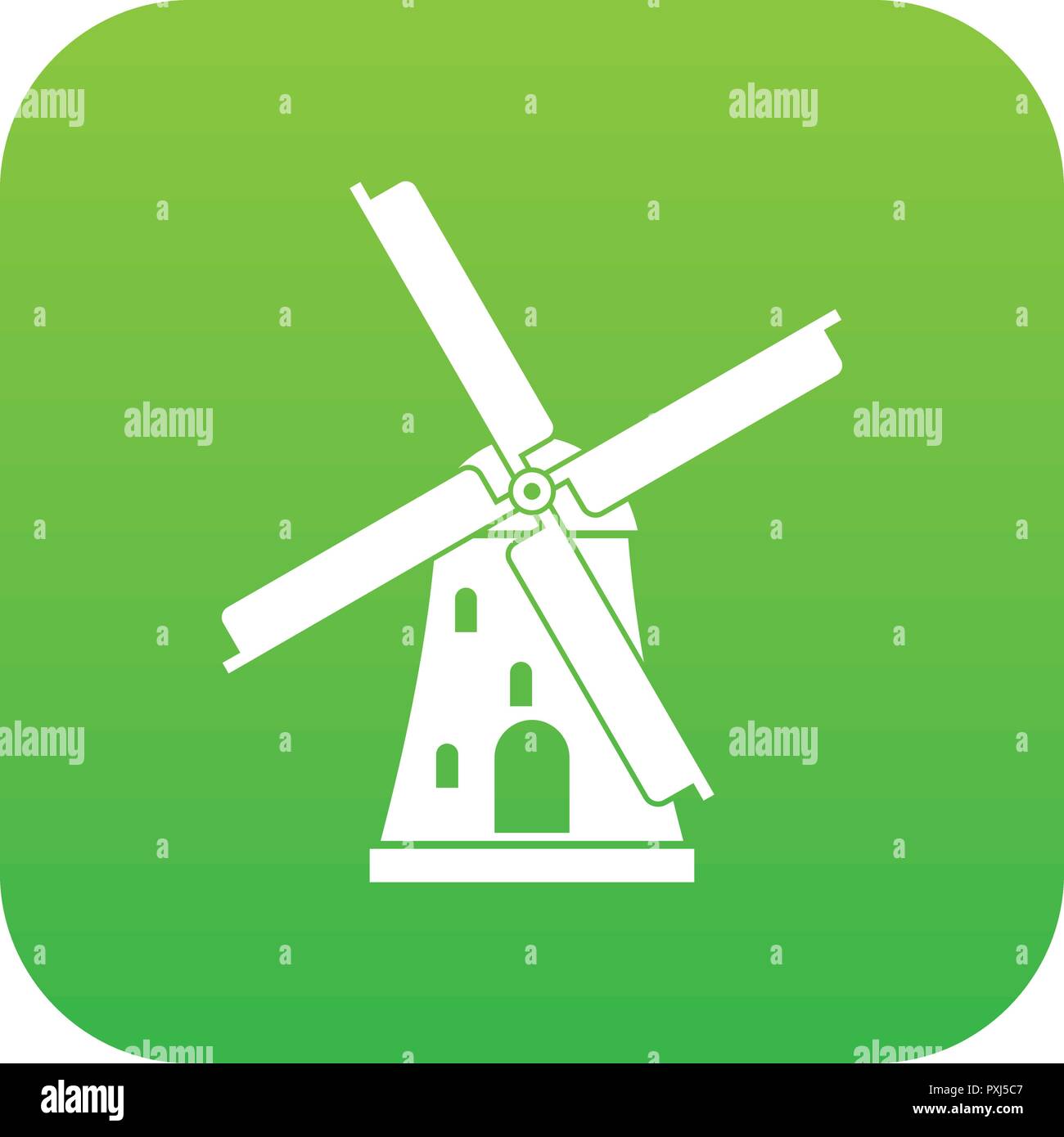 Ancient windmill icon digital green Stock Vector Image & Art - Alamy