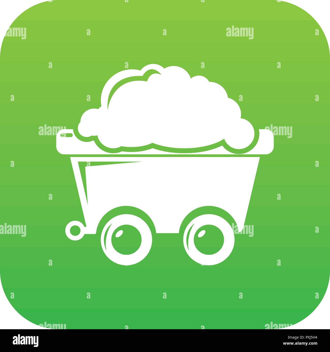 Mining cart icon green vector Stock Vector Image & Art - Alamy