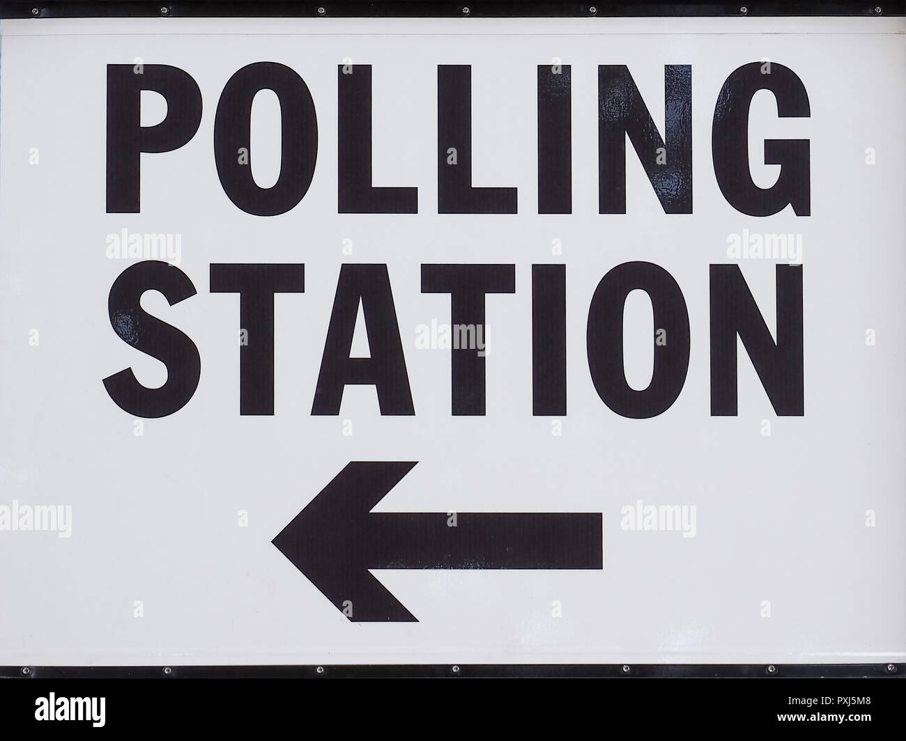 polling station place for voters to cast ballots in UK elections Stock ...