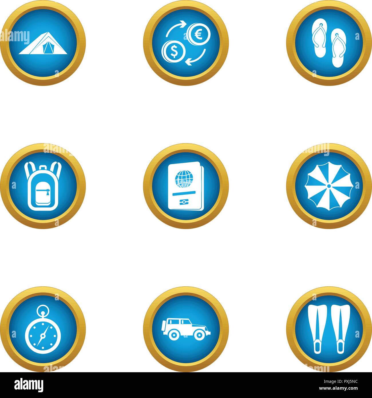 Right moment icons set, flat style Stock Vector Image & Art - Alamy