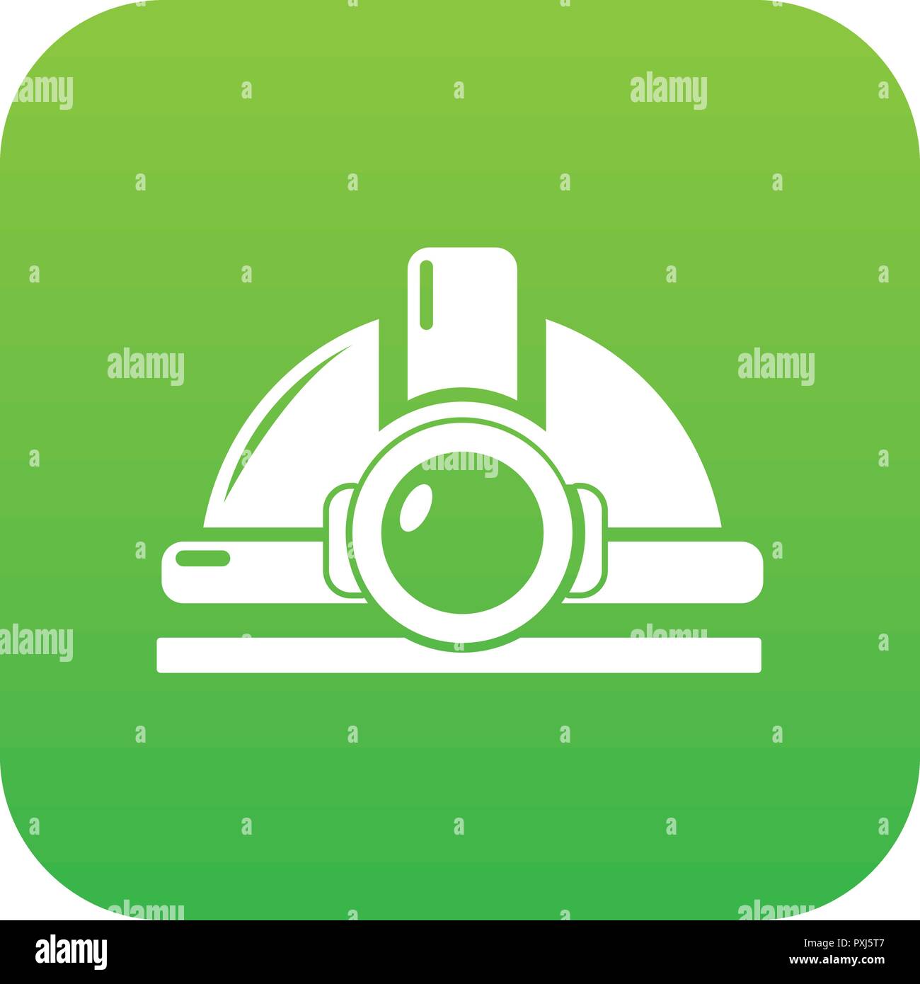 Mining helmet icon green vector Stock Vector Image & Art - Alamy