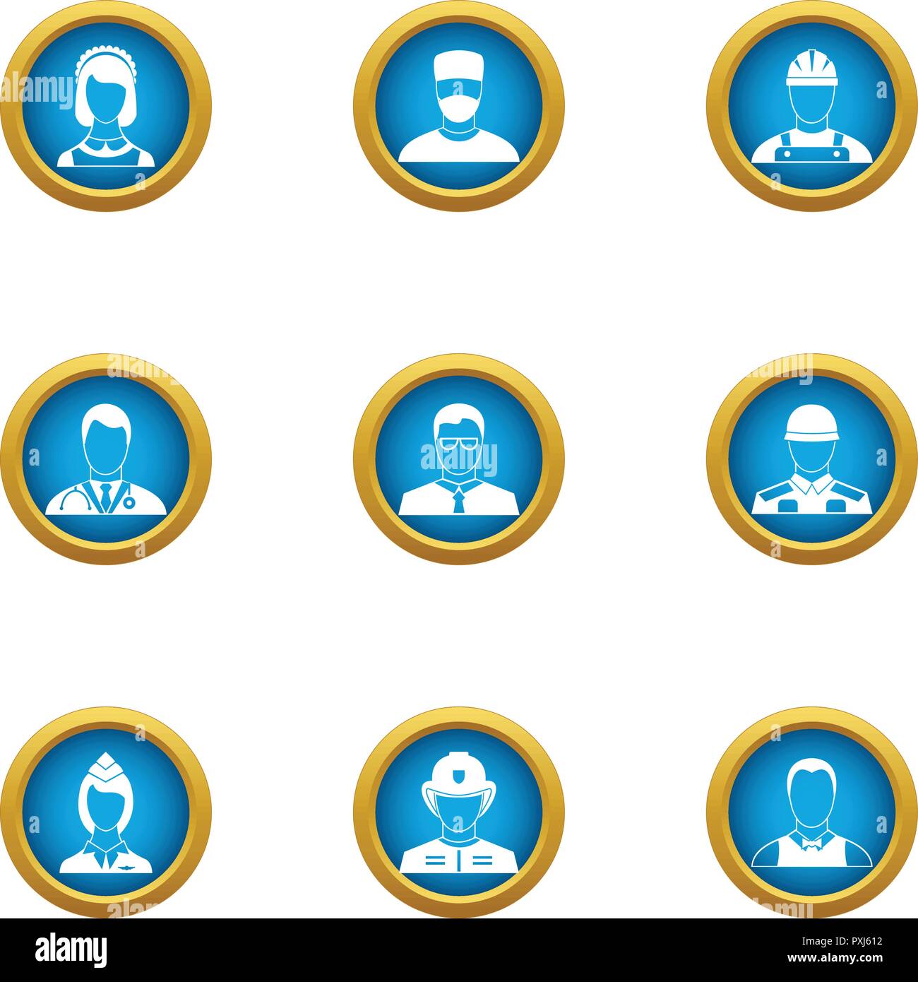 Discrete icons set, flat style Stock Vector Image & Art - Alamy