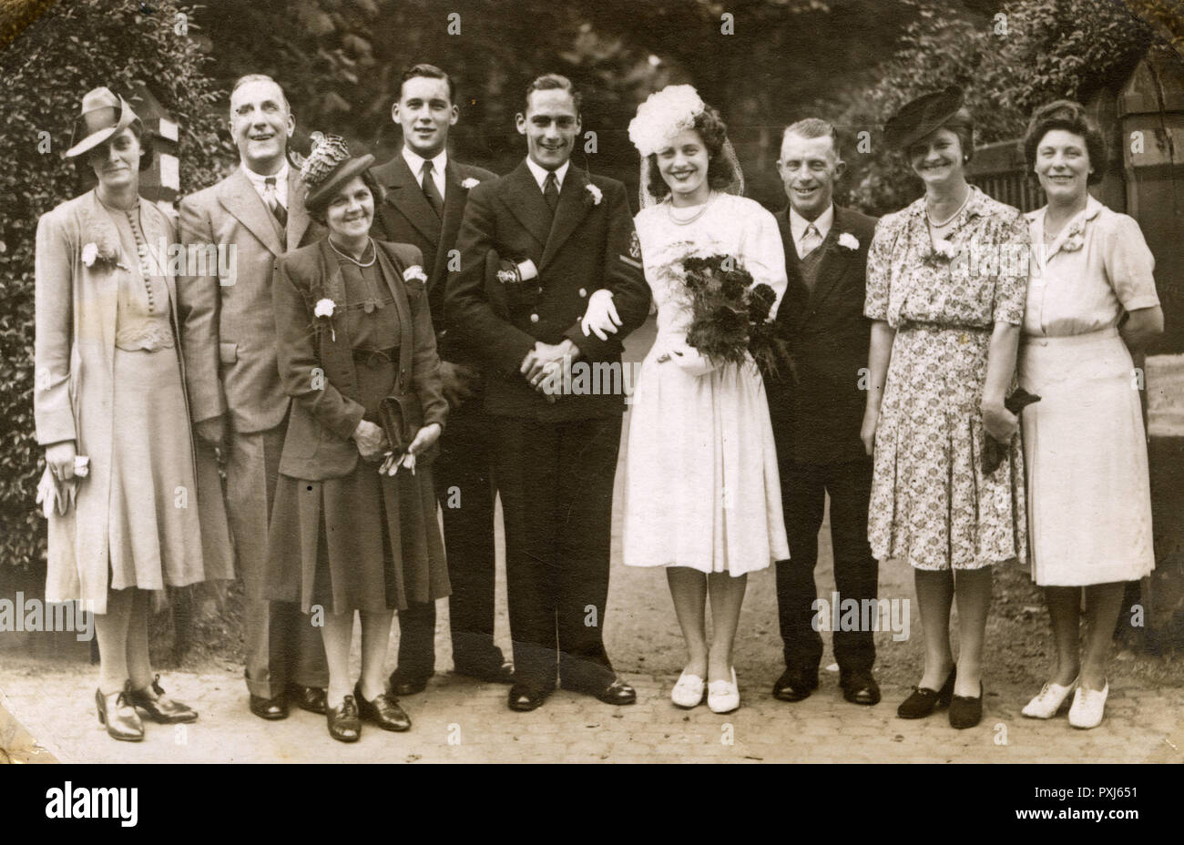 1940s Wedding party Stock Photo - Alamy