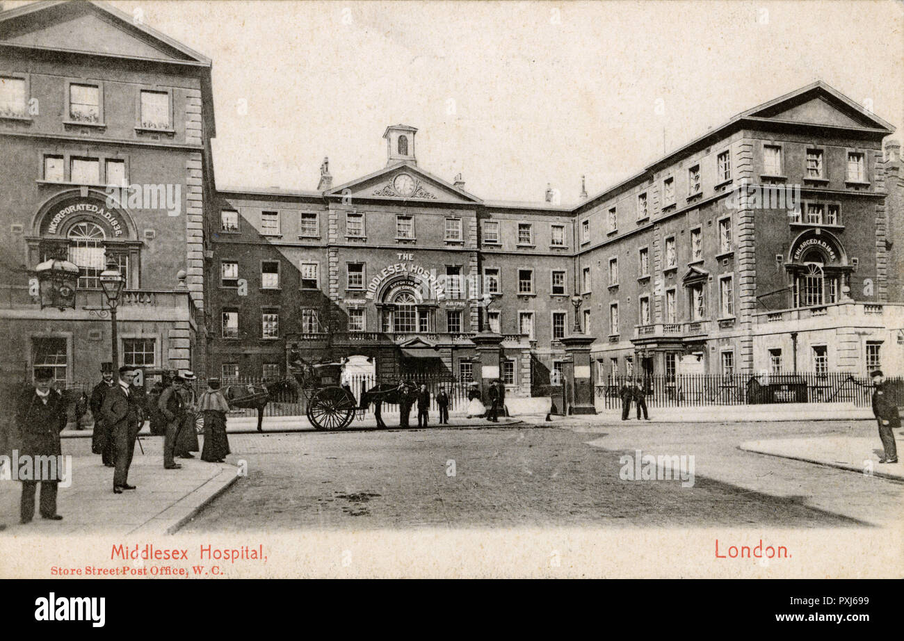 The Middlesex Hospital, London Stock Photo - Alamy
