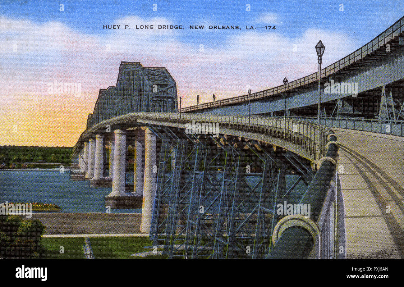 The Huey P. Long Bridge - New Orleans, Louisiana Stock Photo - Alamy
