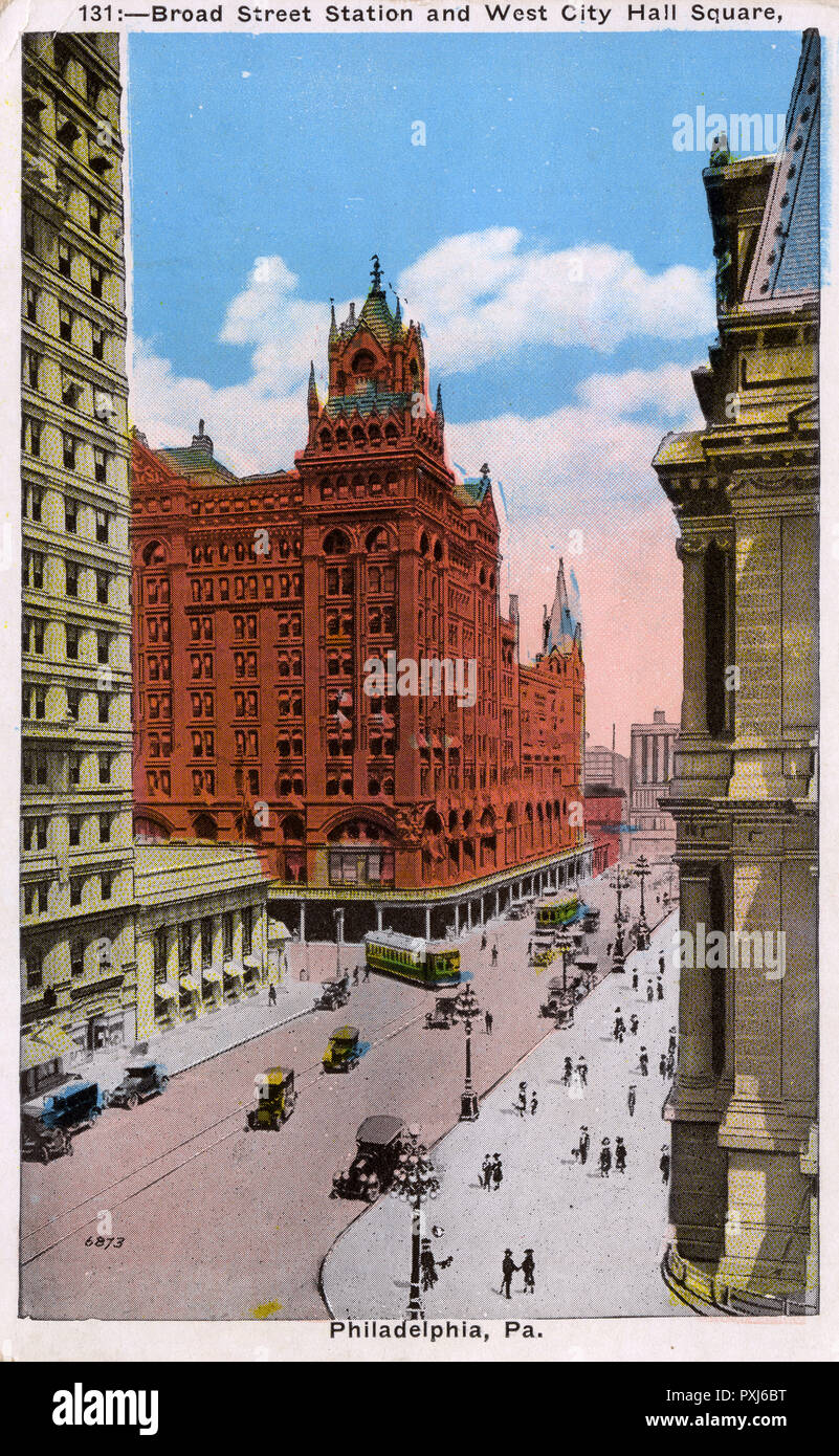 Broad Street Station and West City Hall Square, Philadelphia Stock ...