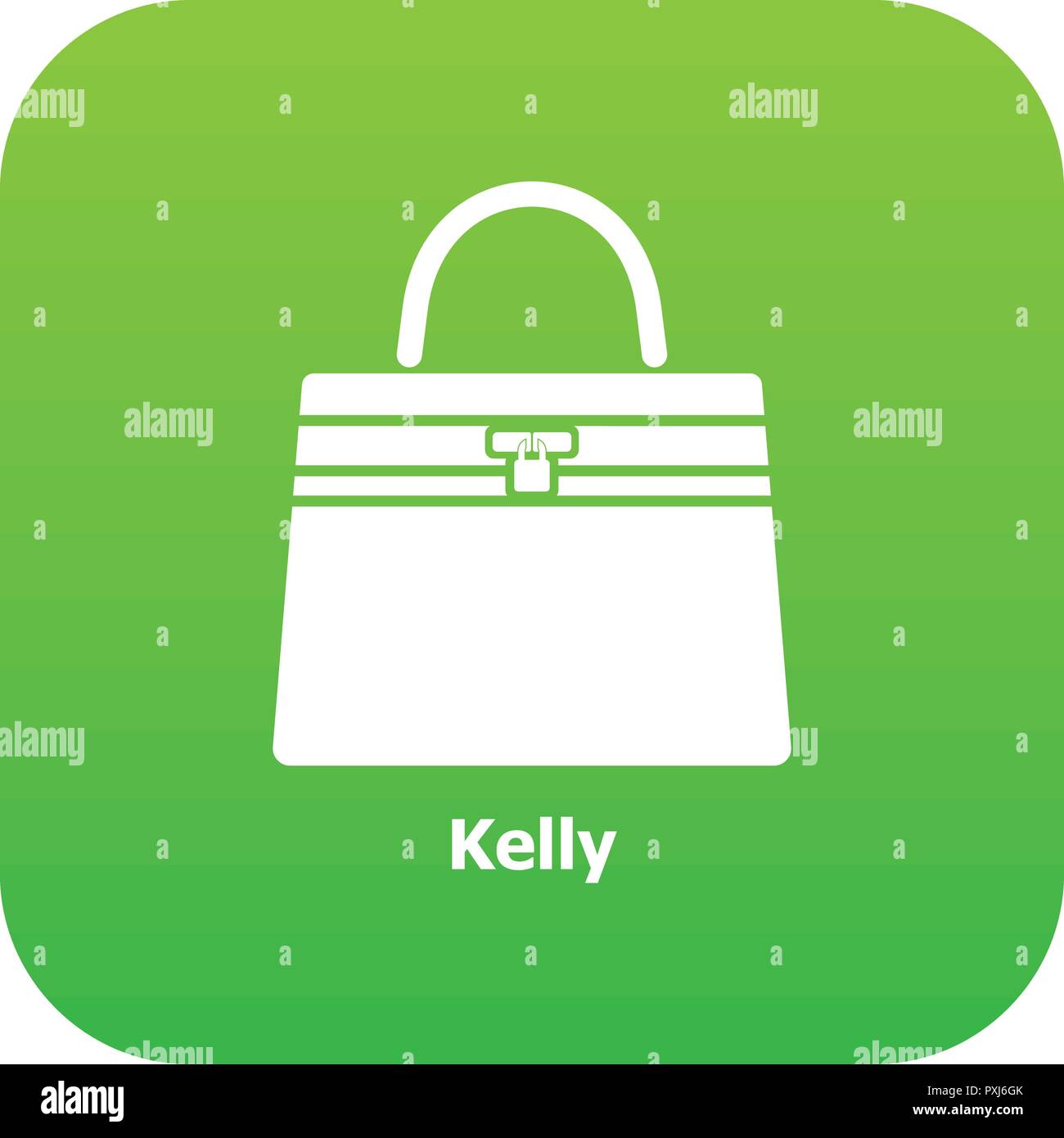 Kelly bag icon green vector Stock Vector Image & Art - Alamy