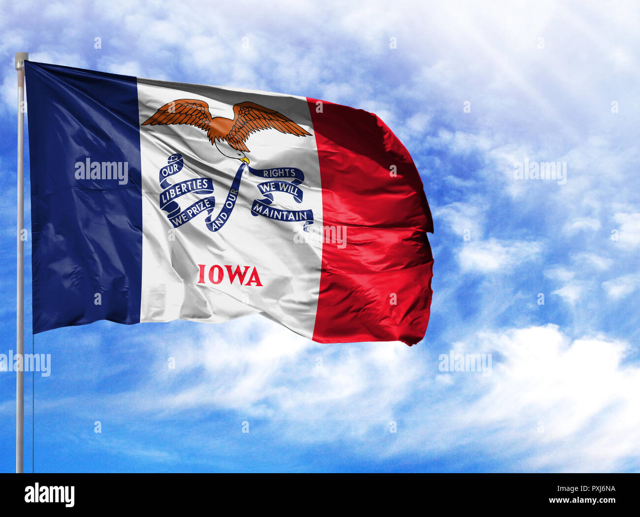 Flag u s state iowa hi-res stock photography and images - Alamy