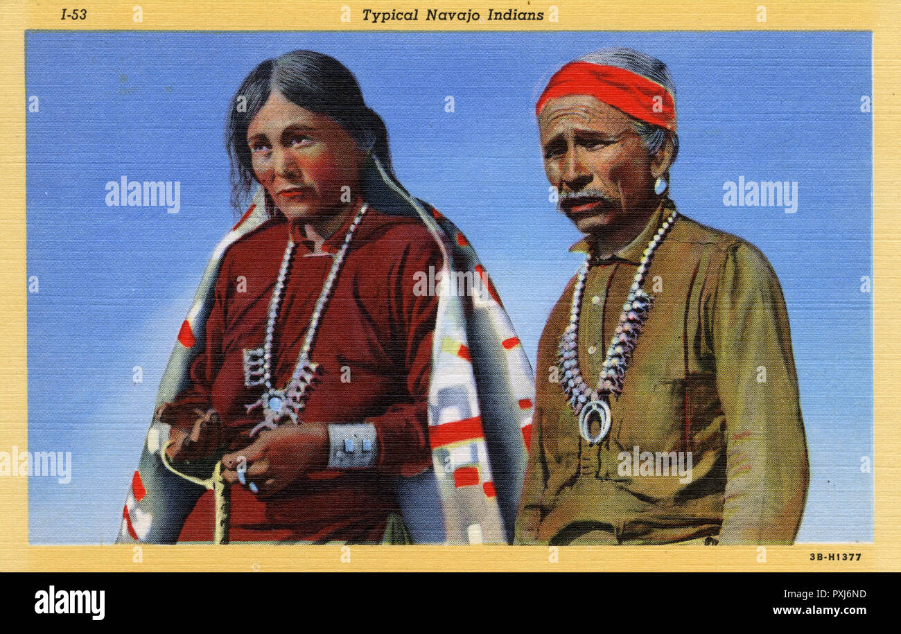 A Typical Navajo Indian Couple Stock Photo - Alamy