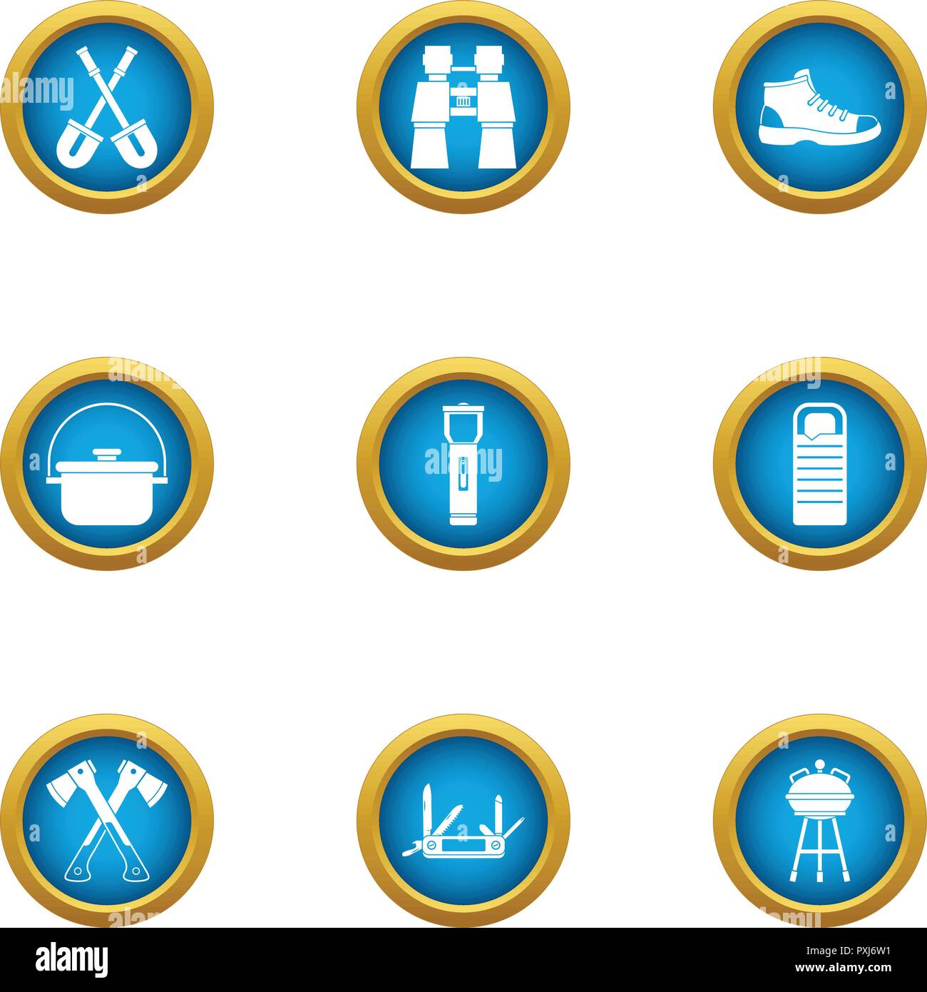 Dispatch office icons set, flat style Stock Vector Image & Art - Alamy