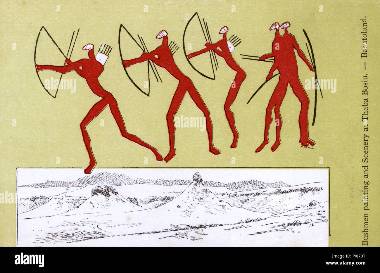 San Bushmen rock painting, Lesotho, Southern Africa Stock Photo - Alamy