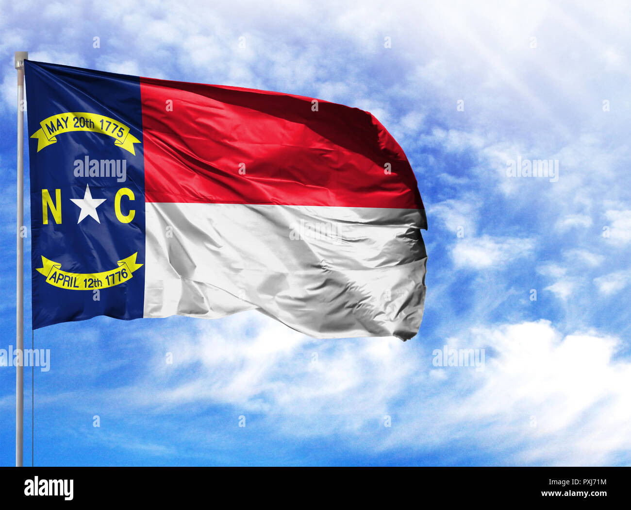 Charlotte north carolina american flag hi-res stock photography and ...