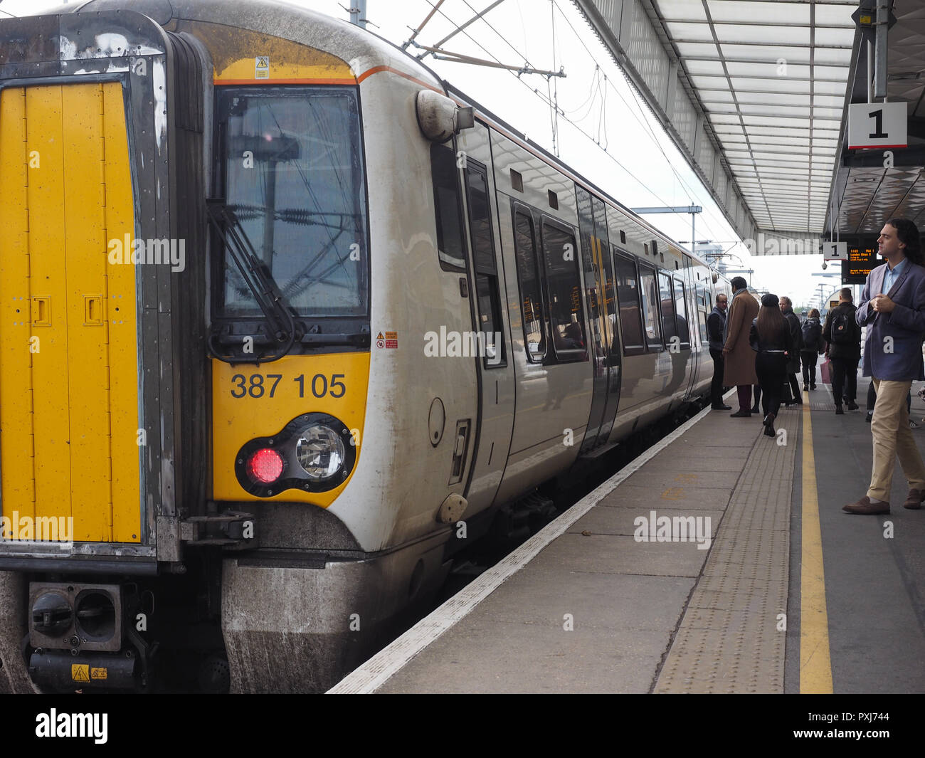 CAMBRIDGE, UK - CIRCA OCTOBER 2018: Train at Cambridge railway station ...