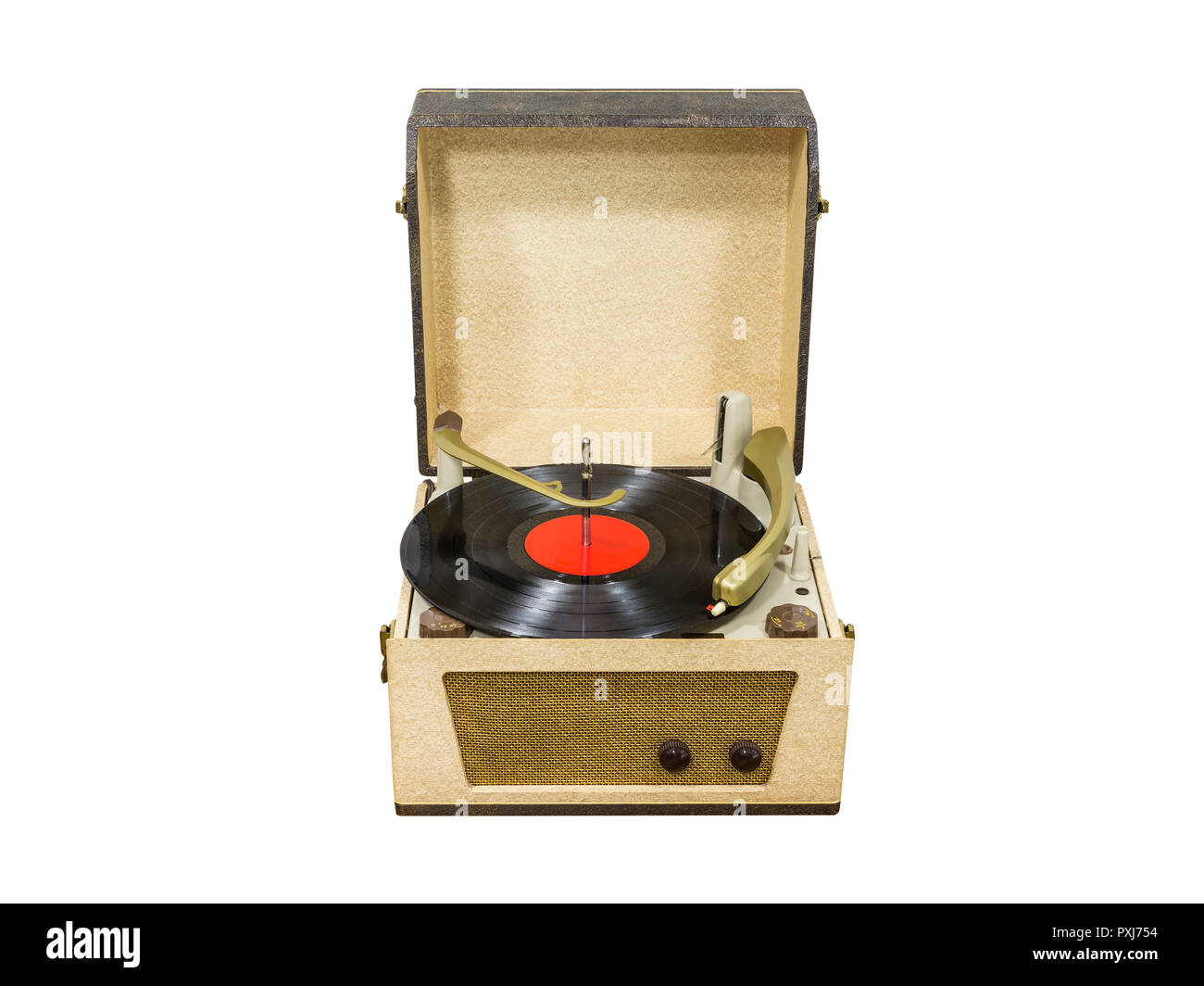 Red record player hi-res stock photography and images - Alamy
