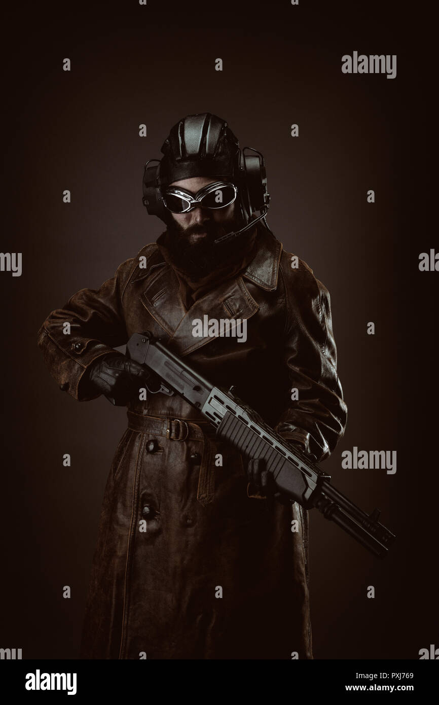 Portrait of a post apocalyptic warrior Stock Photo - Alamy