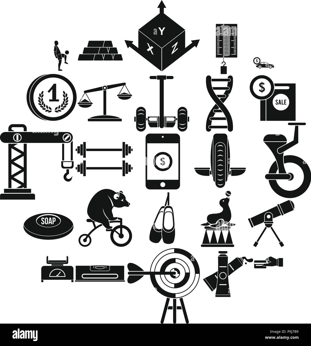 Balance icons set, simple style Stock Vector Image & Art - Alamy