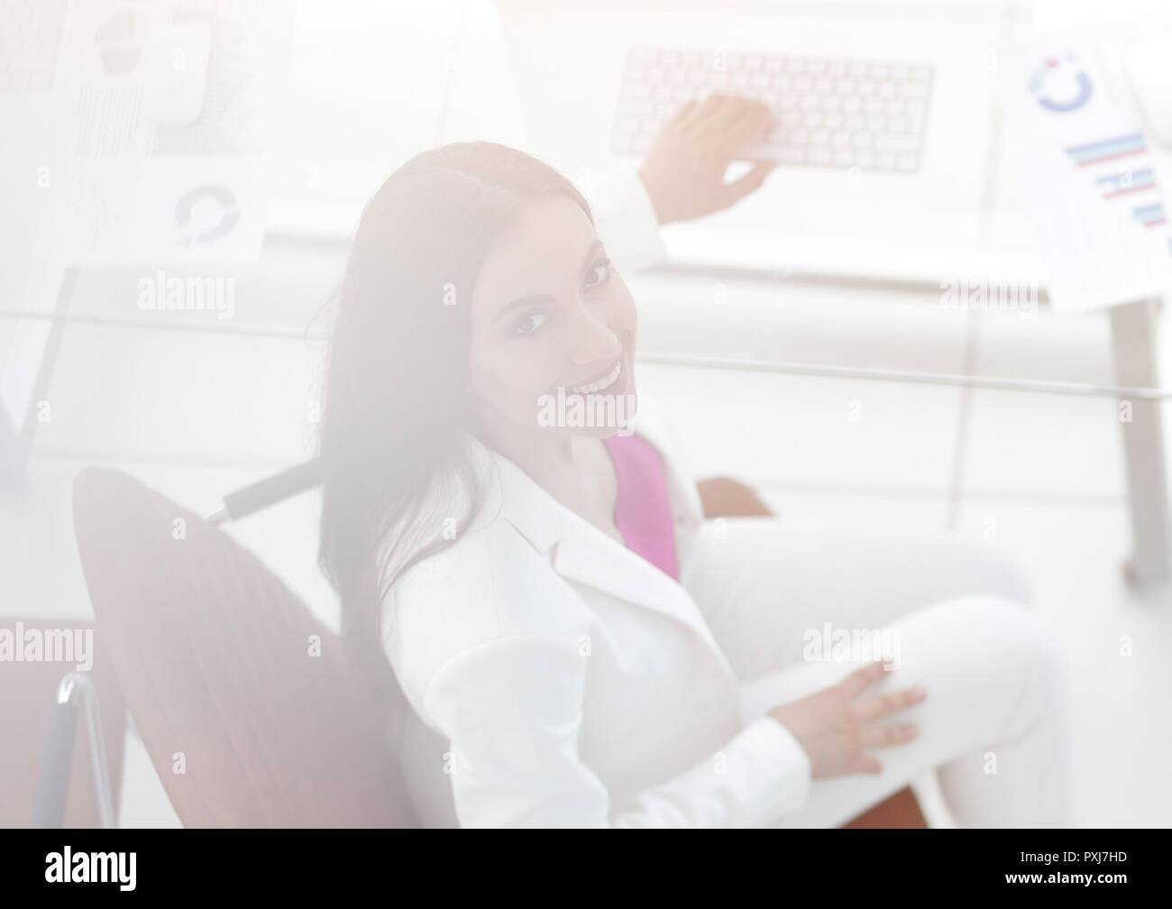 female accountant working with financial documents in the office Stock ...