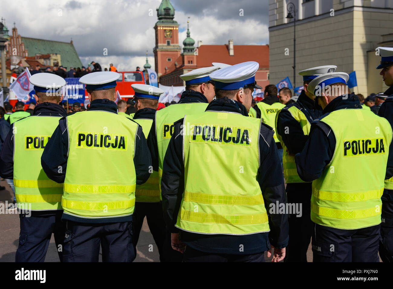 Warsaw / Poland - October.02.2018: National protest of police officers ...