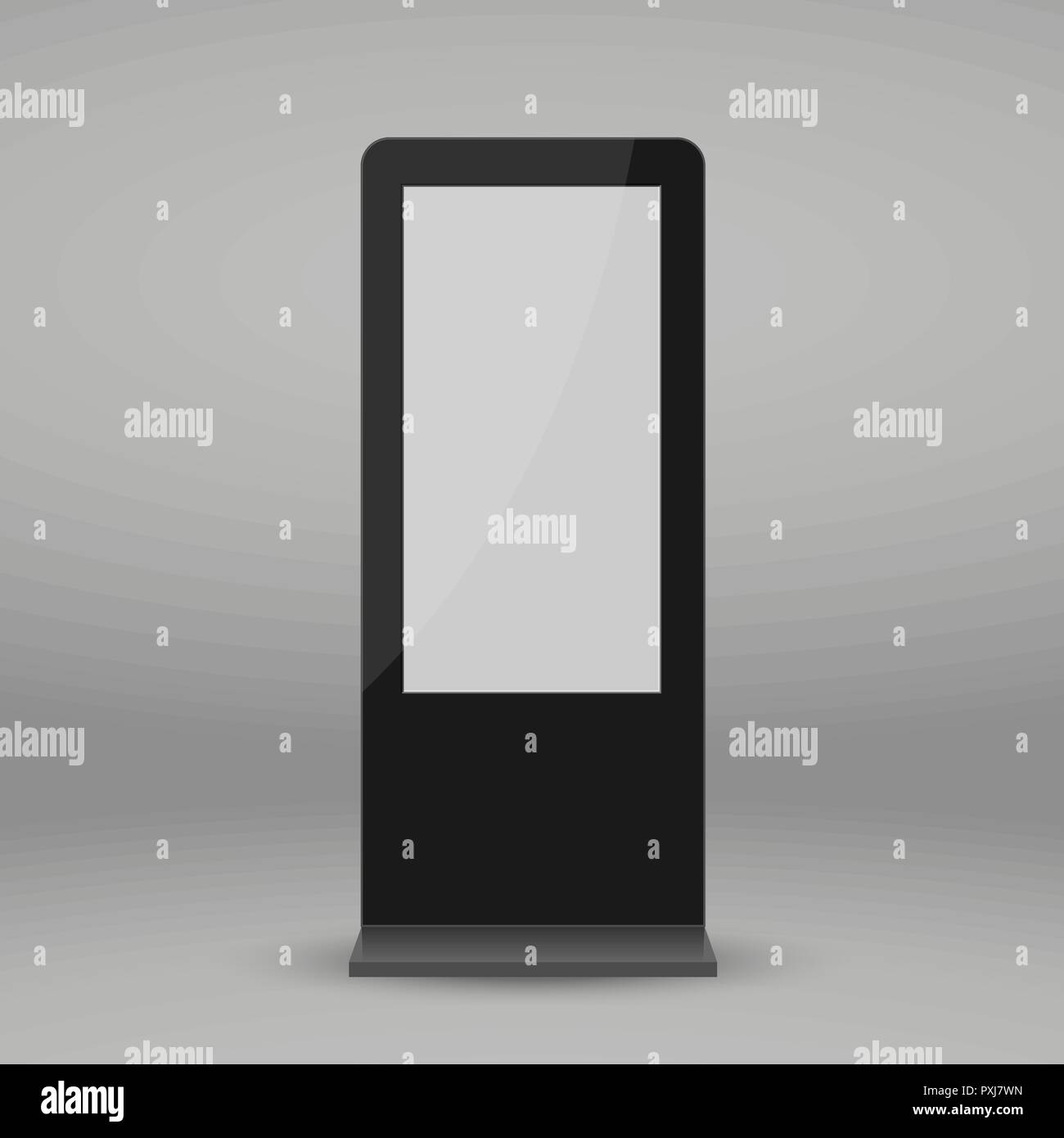 digital Multimedia stand template. Mockup isolated, Vector illustration ...