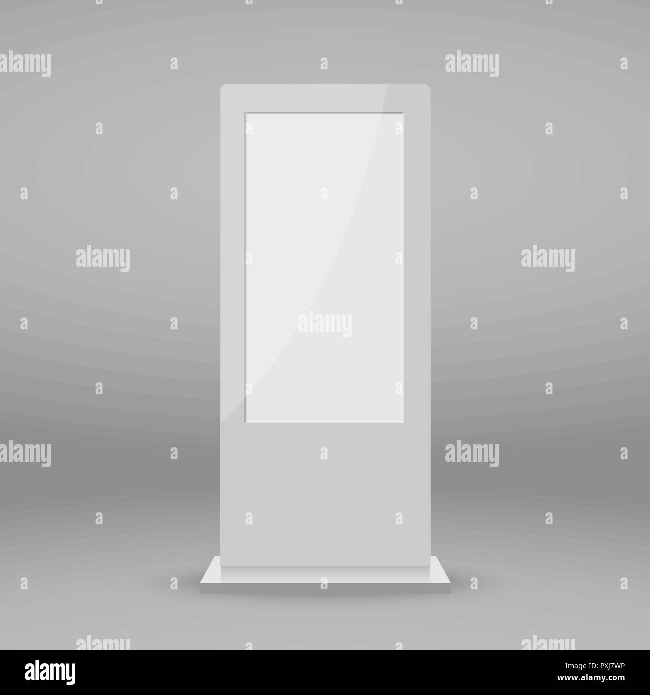 digital Multimedia stand template. Mockup isolated, Vector illustration ...