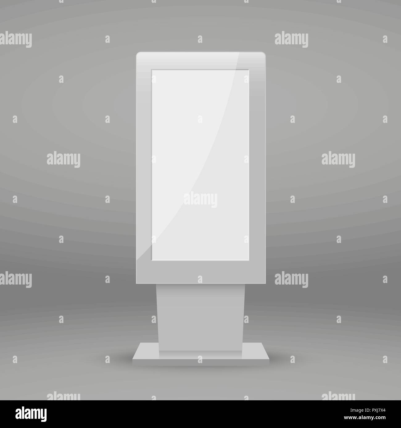 digital Multimedia stand template. Mockup isolated, Vector illustration ...