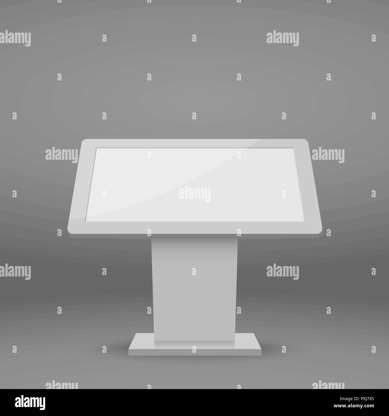 digital Multimedia stand template. Mockup isolated, Vector illustration ...