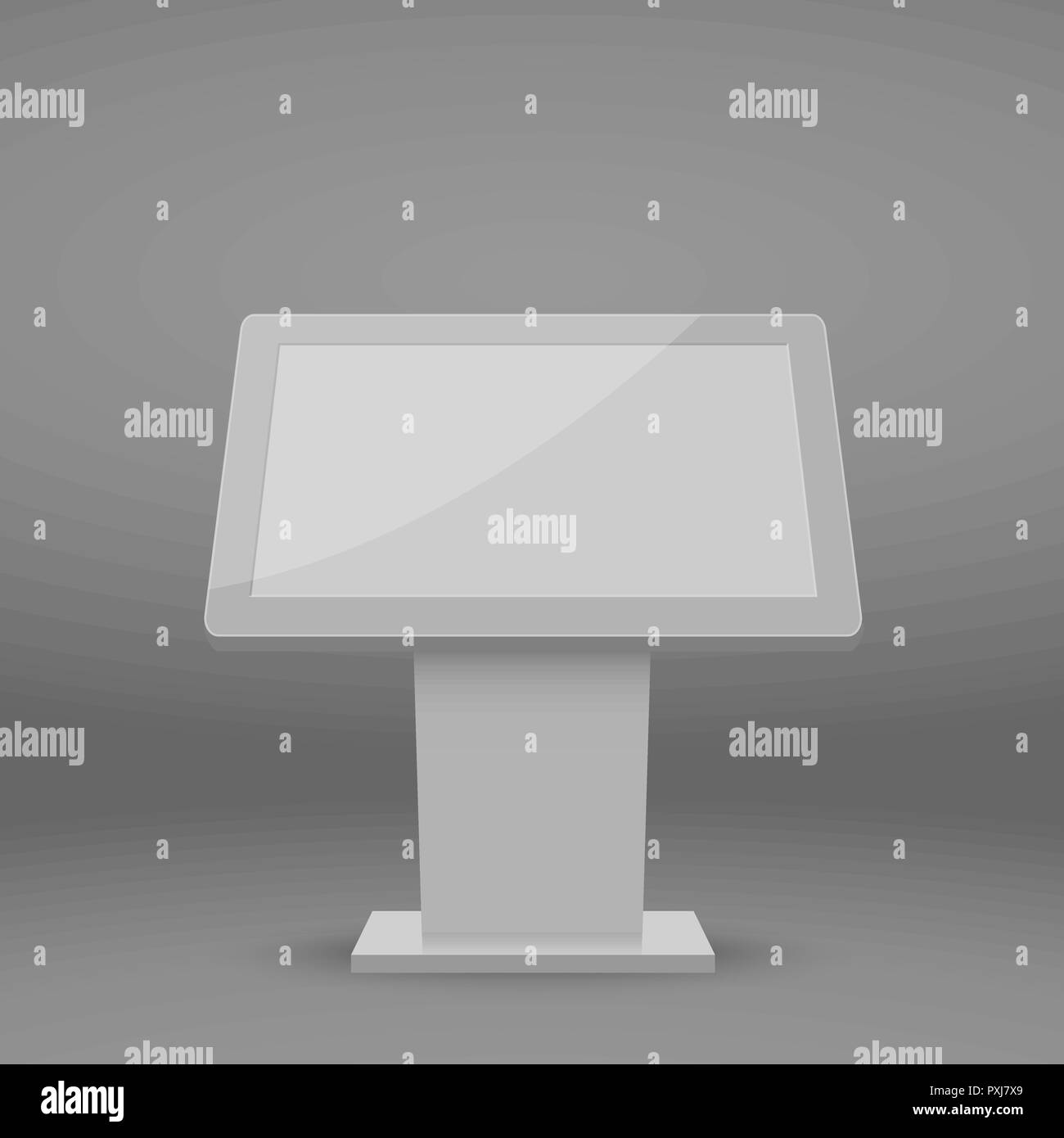 digital Multimedia stand template. Mockup isolated, Vector illustration ...