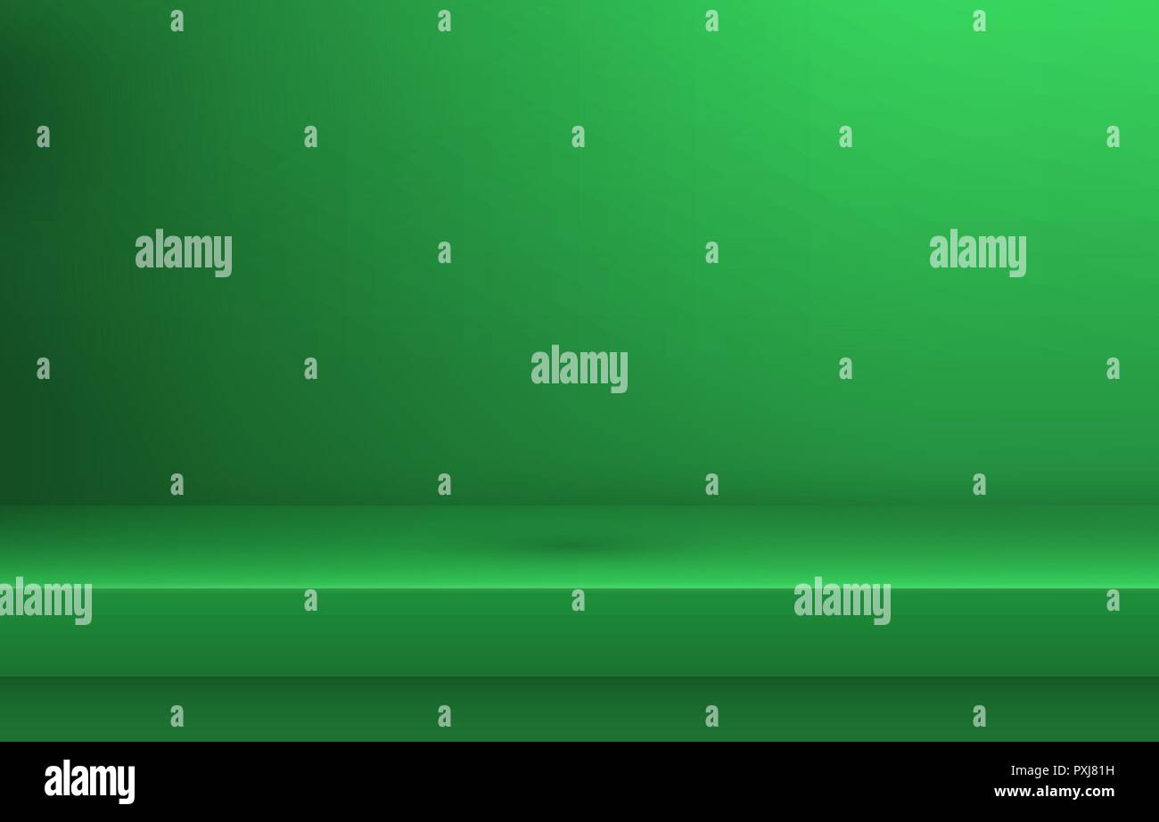 Empty green color shelf with shadow background ,Template for premium ...