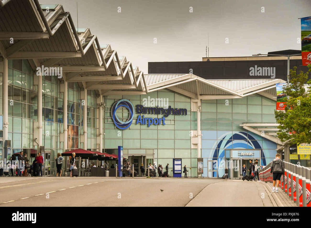 Exterior view of the terminal building at Birmingham airport Stock ...