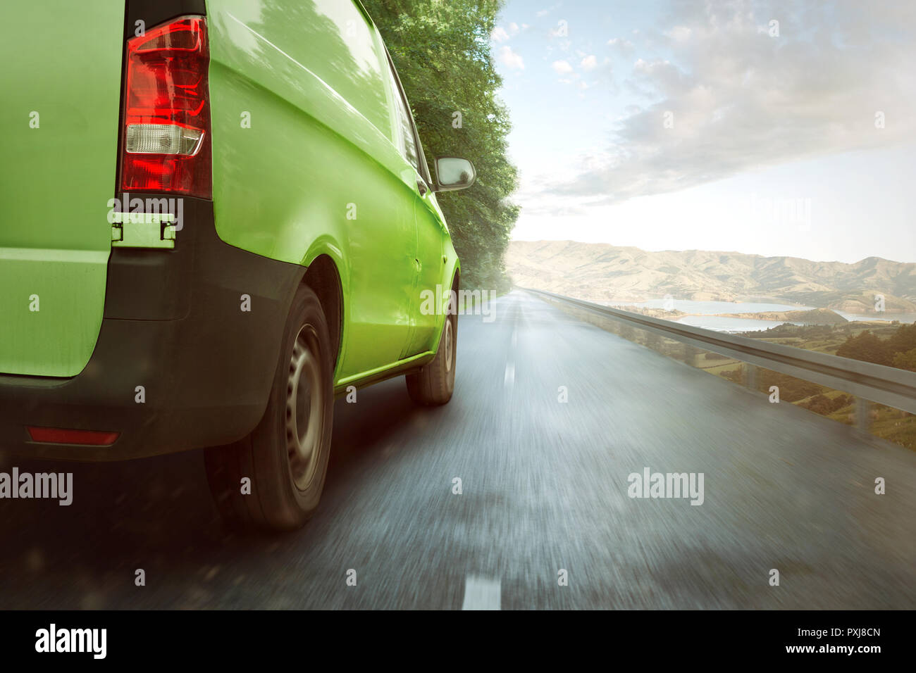 Driving through scenic rural road hi-res stock photography and images ...