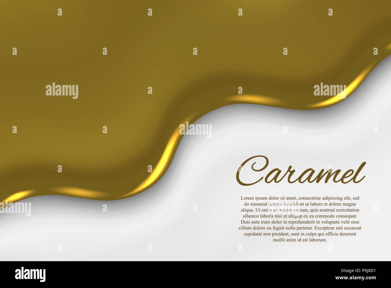 liquid caramel background, template for banner design Stock Vector ...