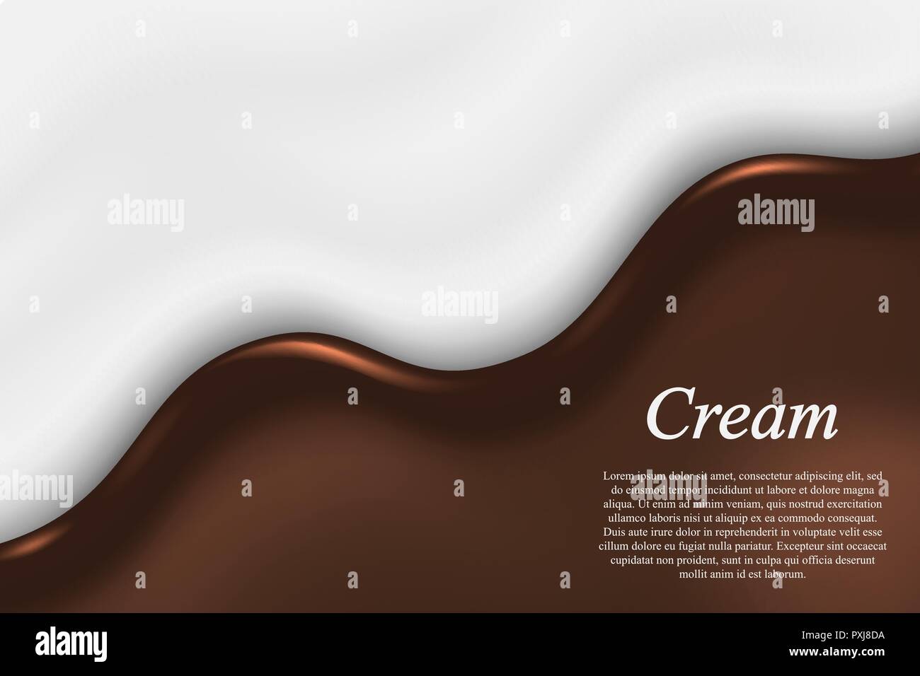 liquid chocolate background, template for banner design Stock Vector ...