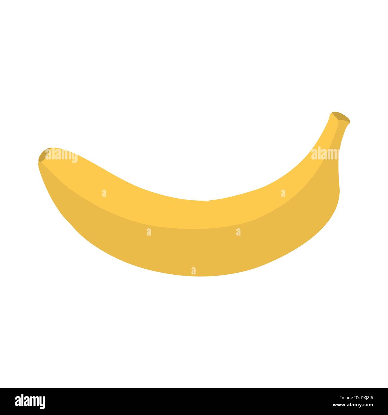 Yellow Banana, vector illustration, isolatrd on white background Stock ...