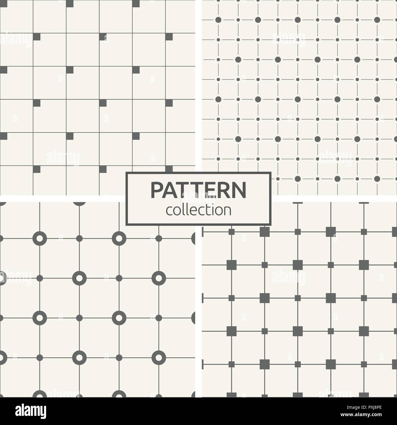 Set of four seamless patterns. Abstract geometric vector backgrounds ...