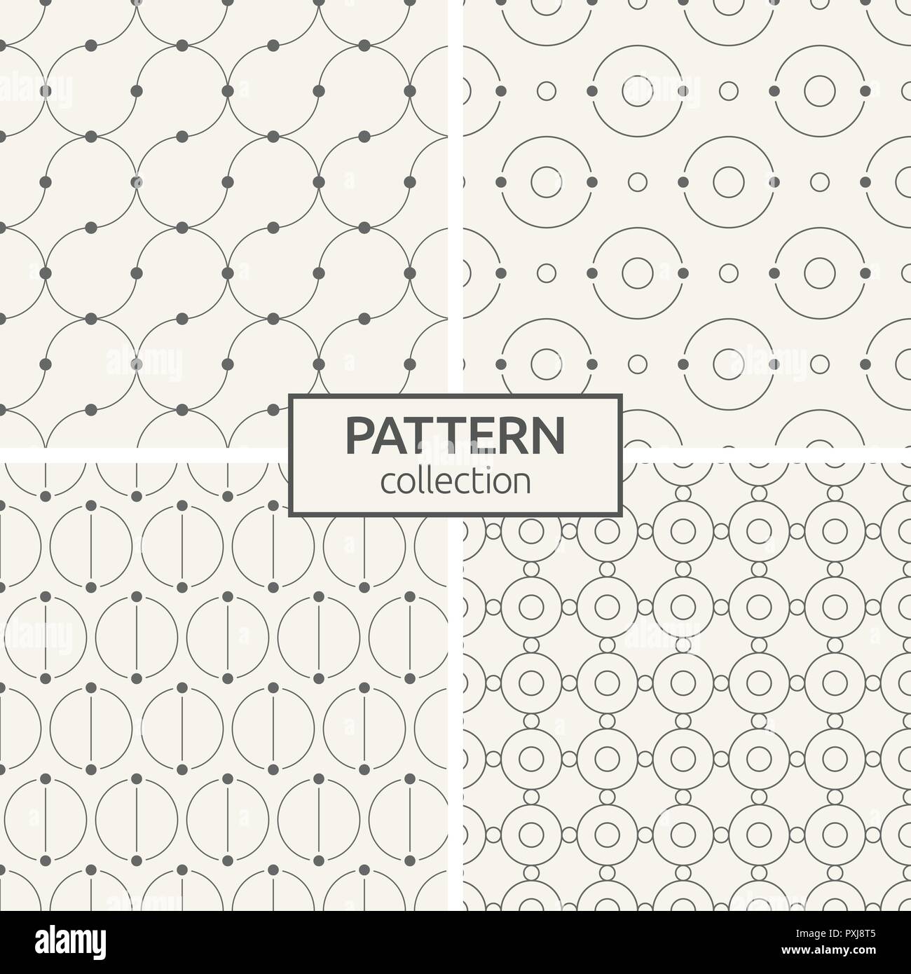 Set of four seamless patterns. Abstract geometric trendy vector ...