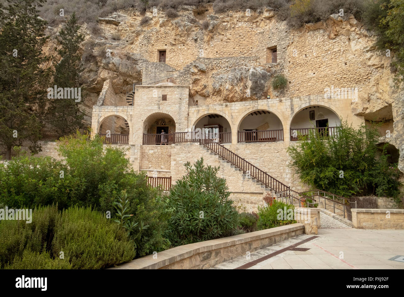 Agios Neofytos monastery (Ayios Neophytos) cave where Saint Neophytos ...