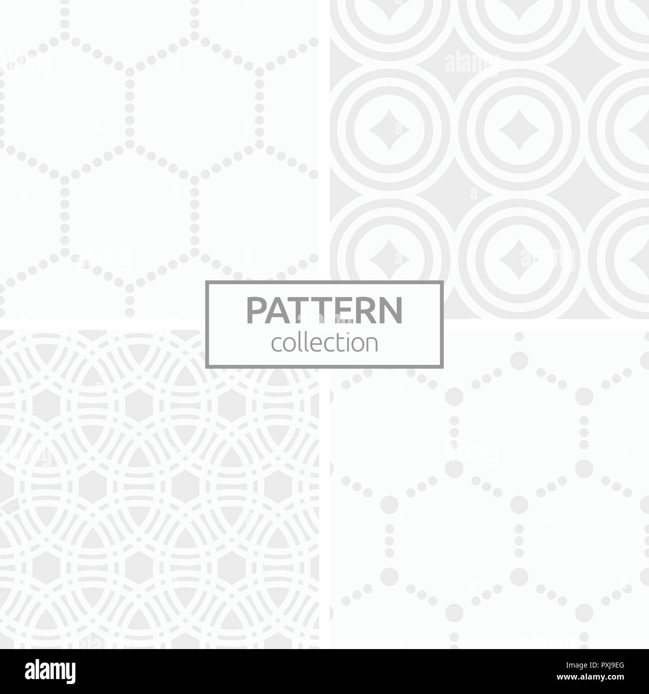 Set of four abstract geometric seamless patterns. Modern stylish ...