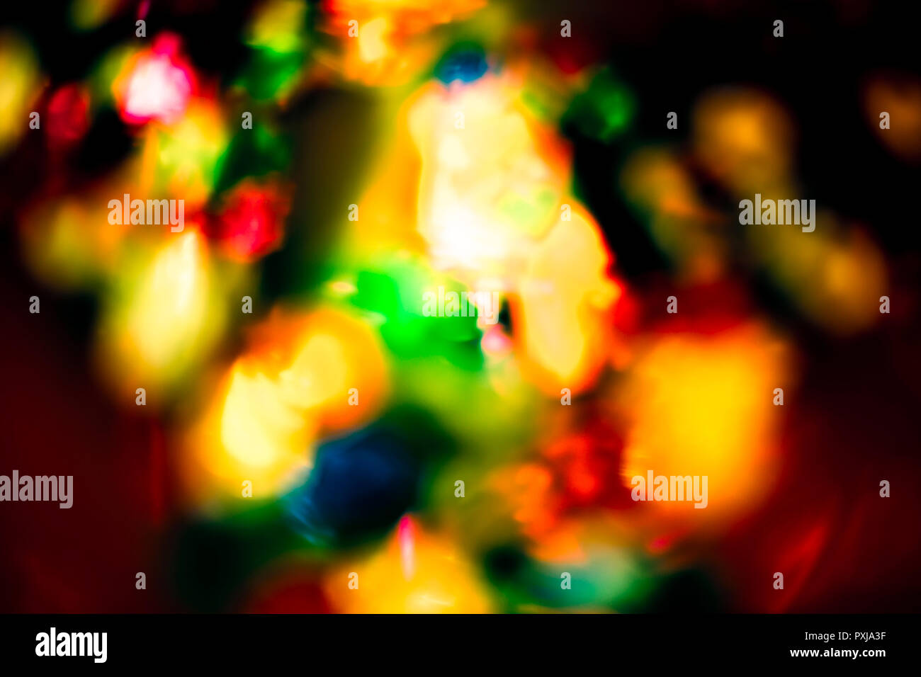 Colorful soft circular bokeh overlay for use to enhance images with ...