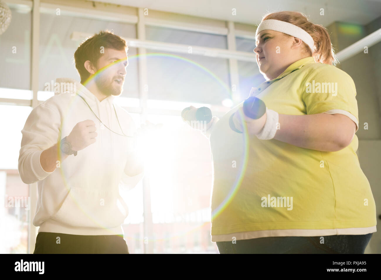 Fat woman working out hi-res stock photography and images - Alamy