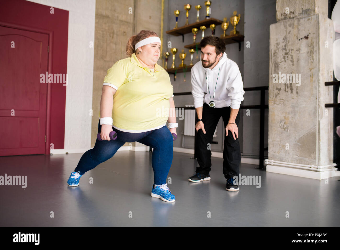 Obese woman sport hi-res stock photography and images - Alamy