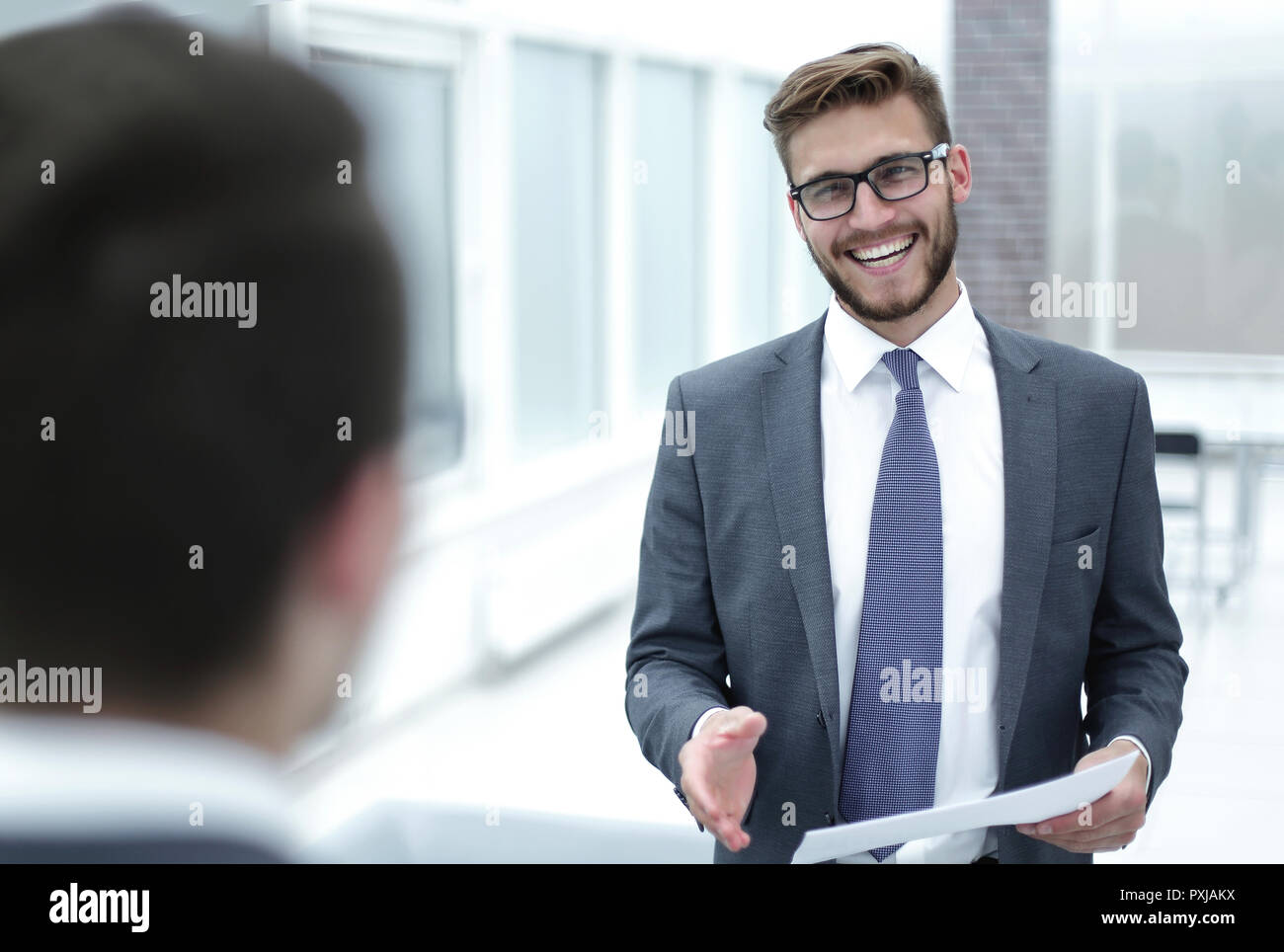 Businessman reaching out hand handshake hi-res stock photography and ...