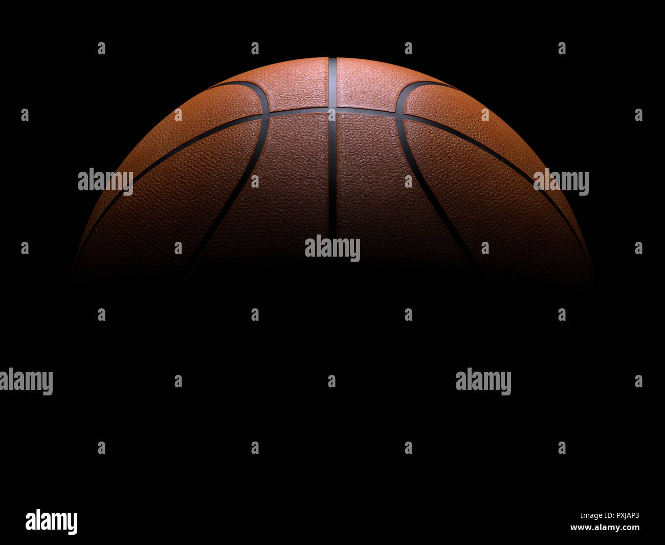 Basketball close-up on black background Stock Photo - Alamy
