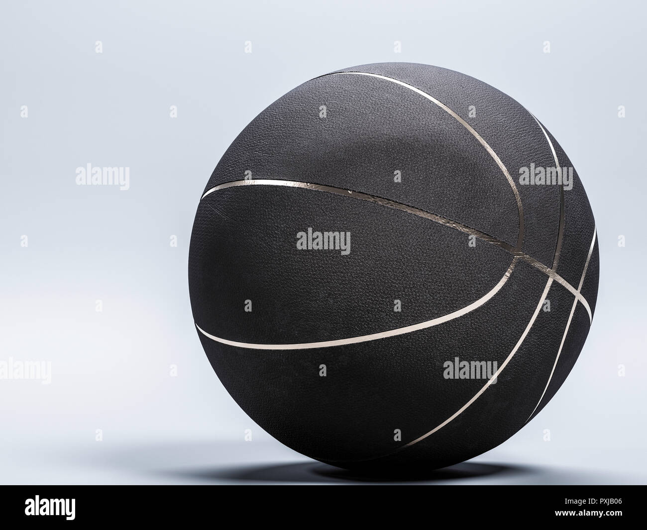Black metalic Basketball close-up on studio background Stock Photo - Alamy