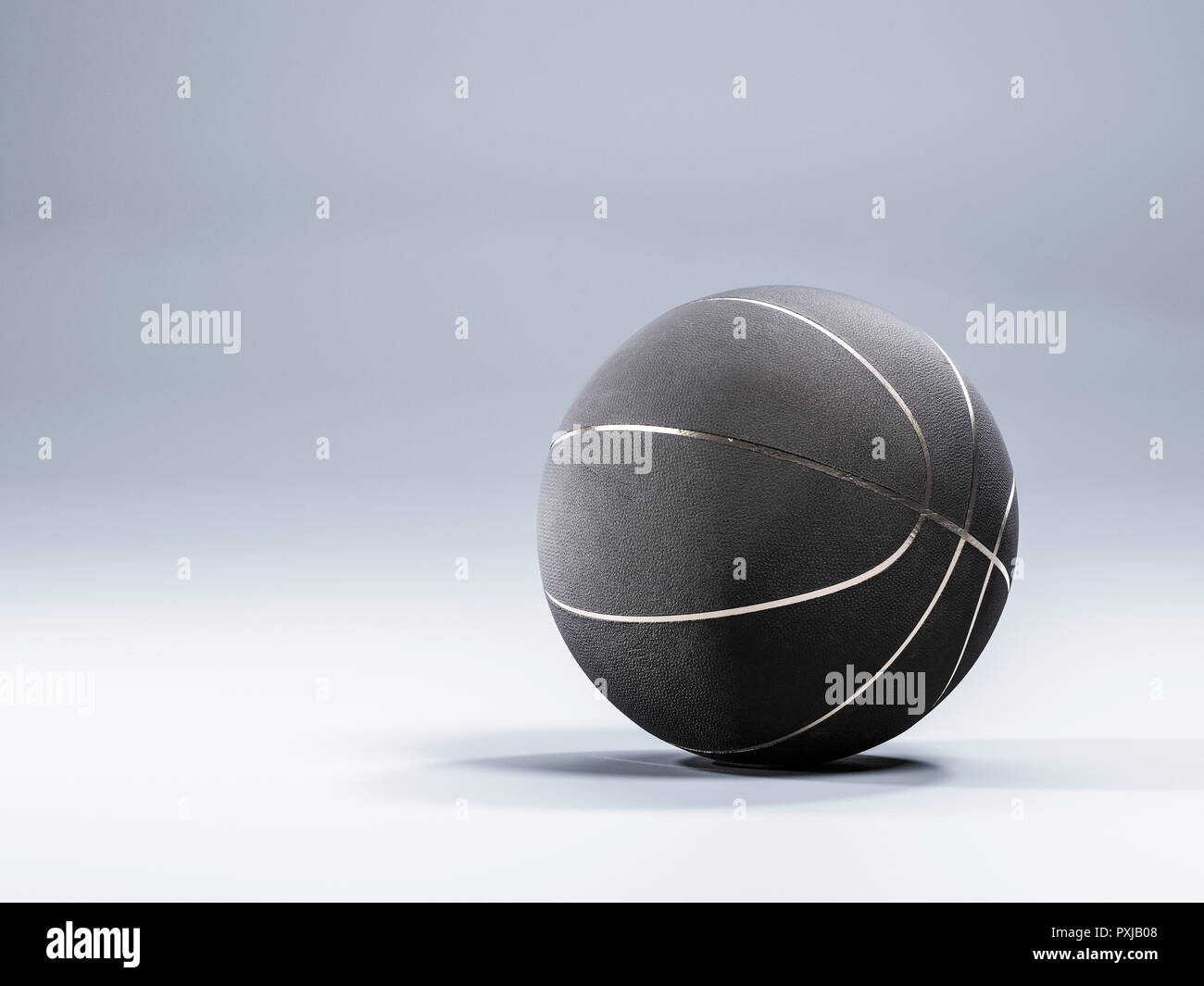 Black metalic Basketball close-up on studio background Stock Photo - Alamy