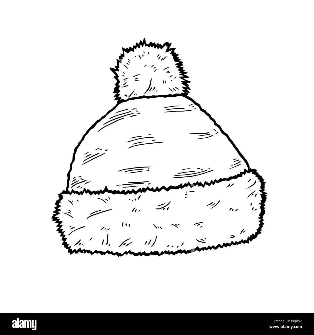 Sketch of Santa Hat Stock Vector Image & Art - Alamy